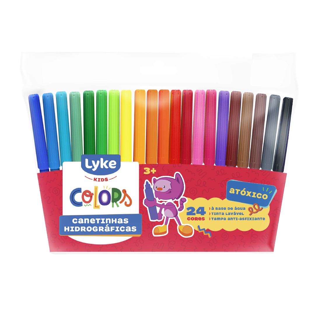 Canetinha Hidrográfica LYKE - 24 cores - LYKE
