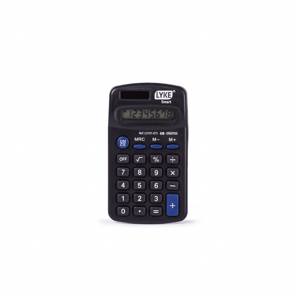 Calculadora Smart LYKE 8 dígitos preta - Cx c/ 1 un - LYKE