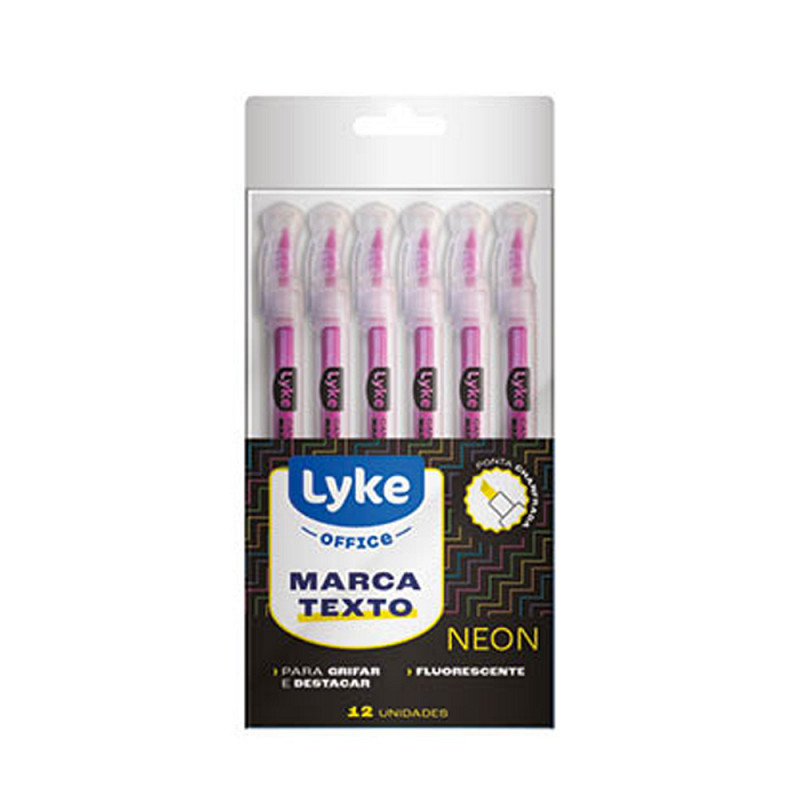 Marca Texto Neon- Amarelo CX/12 UNDS - 132X13M - LYKE