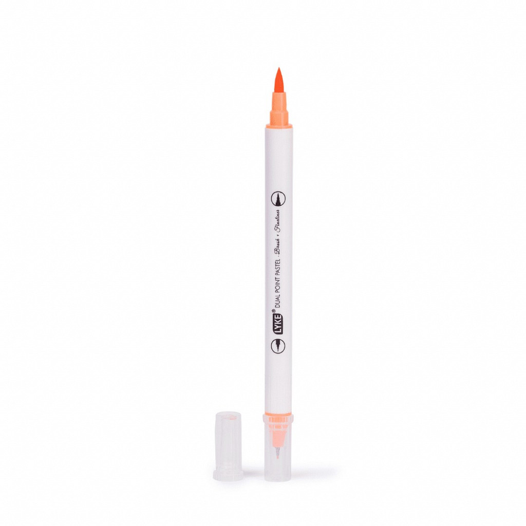 Marcador Dual Point (Brush+Fine) - 6 cores - Pastel - LYKE